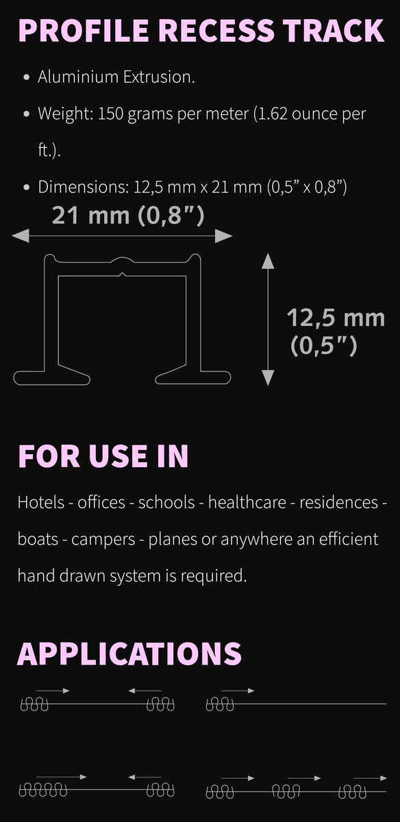 KS Forest Black Recessed Curtain Track 118" Long – The Drapery King Toronto