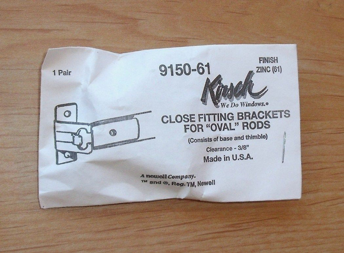 Kirsch 9150061 Close Fitting Bracket for Oval Rod. Base & Thimble ...
